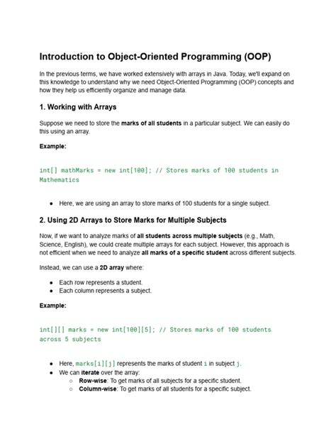 Introduction To Object Oriented Programming Oop Pdf Constructor Object Oriented