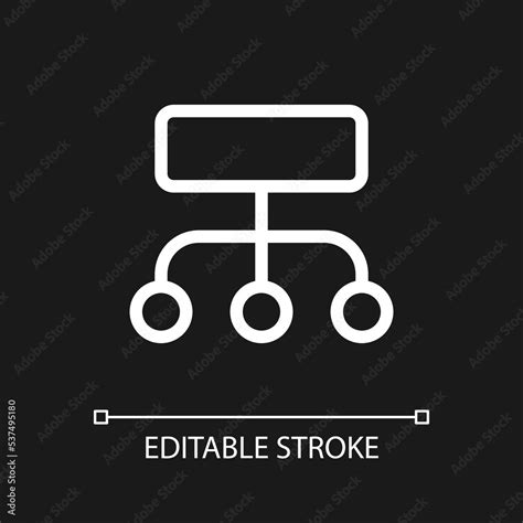 data structuration process pixel perfect white linear ui icon for dark