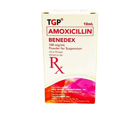 Tgp Amoxicillin Benedex 100mg Ml Powder For Suspension Oral Drops Penicillin Orange Flavor 10ml