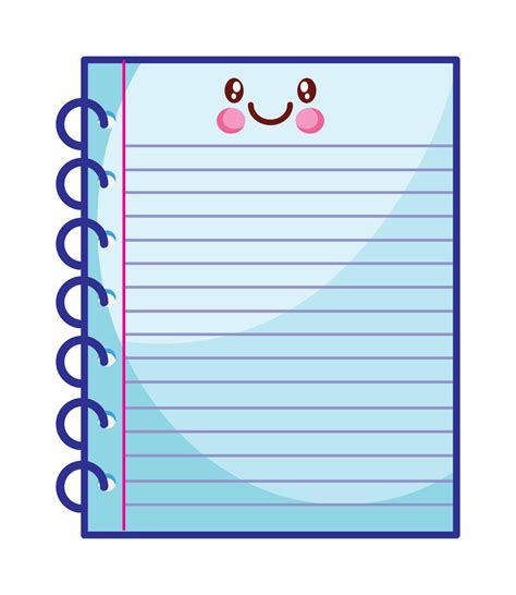 Notebook School Supply Kawaii 10480925 Vector Art At Vecteezy