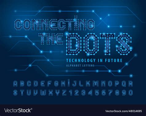 Font Connecting Royalty Free Vector Image Vectorstock