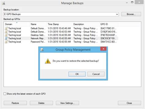 How To Backuprestore Group Policy Object In Windows Server 2016