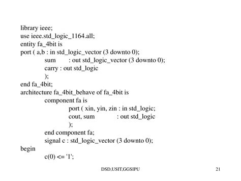 ppt entity declaration describes the input output ports of a module
