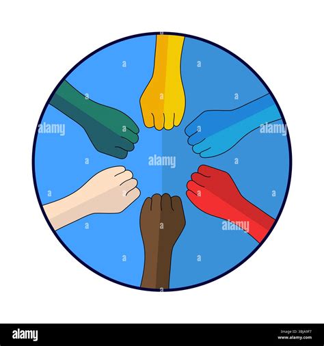 United Hands For A Common Goal Stronger Together A Symbol Of Inclusion Circle Of Unity And