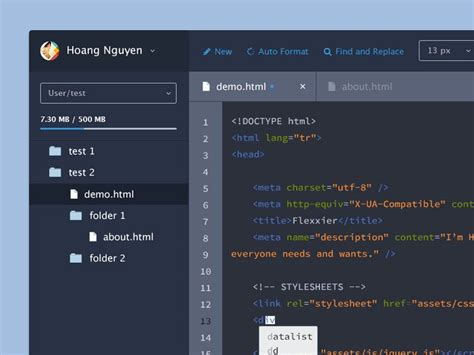 code editor redesign 2 version