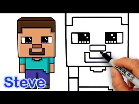 How To Draw Steve From Minecraft Cute And Easy For Beginners Youtube
