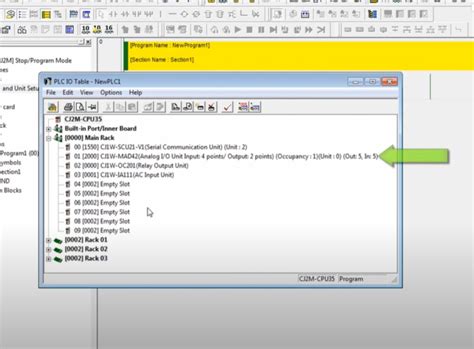 Omron Plc Cx Programmer Io Table Creation Plc Programming And Automation