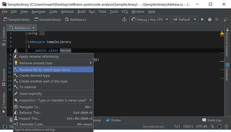 consistent code bases using rider code analysis the tools blog