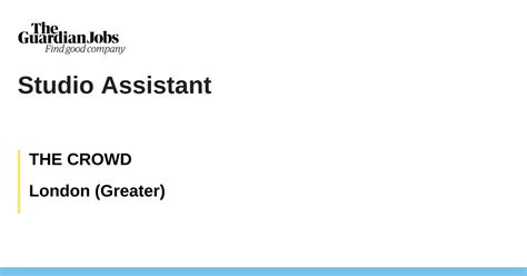 Studio Assistant Job With The Crowd 9668840 Studio Assistant Job With The Crowd 9668840