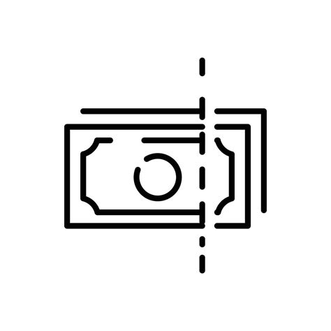 Cut Money Thin Outline Icon Design Good For Web Or Mobile App 50010254 Vector Art At Vecteezy