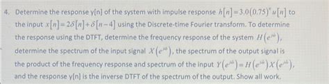 solved determine the response y[n] ﻿of the system with