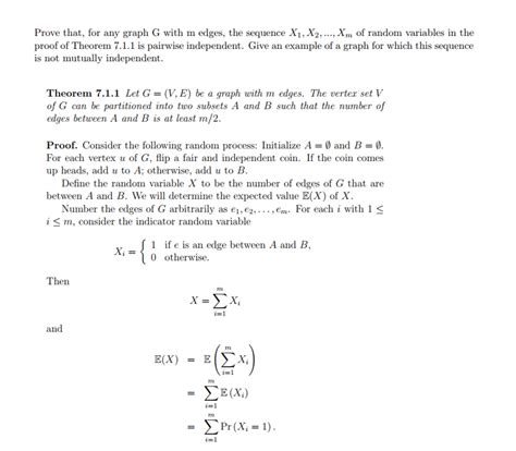 solved prove that for any graph g with m edges the