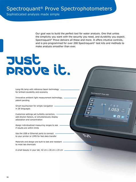 Spectroquant® Prove 600 詠誠國際股份有限公司 │ 為治貿易股份有限公司 │ 詠煌國際股份有限公司 專業過濾設備