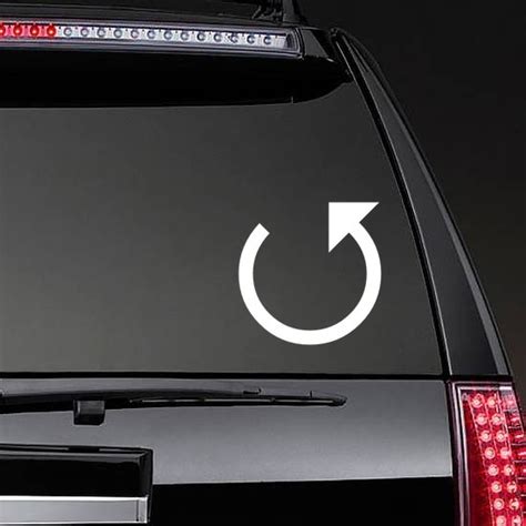 Arrow Pointing In A Circle Sticker Fast Shipping No Minimums