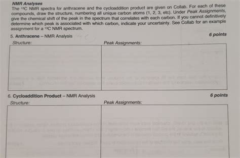 NMR Analyses The C NMR Spectra For Anthracene And The Chegg Com