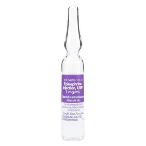Epinephrine 11000 1mgml 1ml 10 Ampulestray Mcguff
