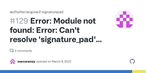 Error Module Not Found Error Can T Resolve Signature Pad V With Angular V Error