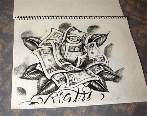 Money Rose Drawing