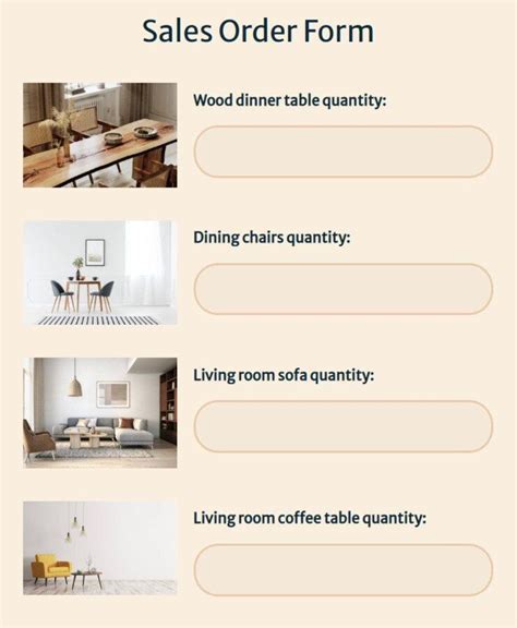 Online Sales Order Form Template 123formbuilder