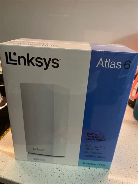Linksys Atlas 6 Ax3000 Dual Band Mesh Wifi 6 System Mx2001 1 Pack Wifi 6 Mesh Router