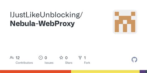 GitHub IJustLikeUnblocking Nebula WebProxy