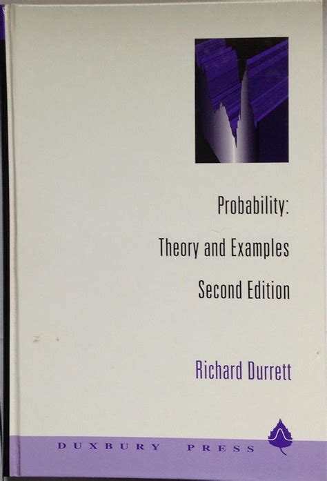 Amazon Probability Theory And Examples Durrett Richard Books