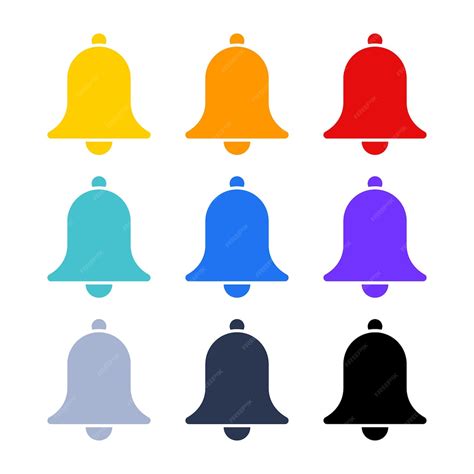 Premium Vector Basic Notification Multiple Colours Set