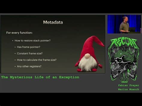 Recon Conference Talk The Mysterious Life Of An Exception From Recon Conference Class Central