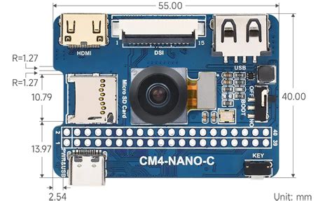 Waveshare Nano Base Board C For RPi CM4 Onboard 8MP Camera RobotShop