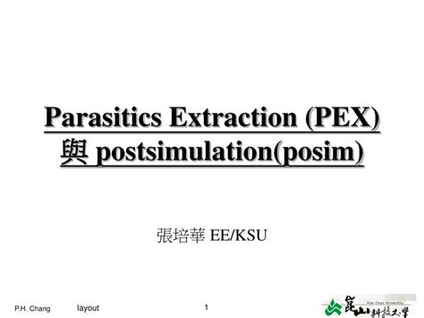 Ppt Parasitics Extraction Pex 與 Postsimulation Posim Powerpoint