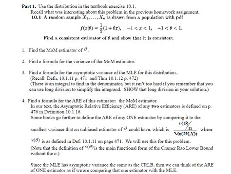 Part 1 Use The Distribution In The Textbook Exercise