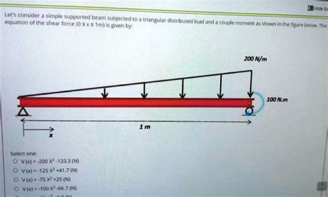 Solved Hide B Lets Consider A Simple Supported Beam Subjected To A