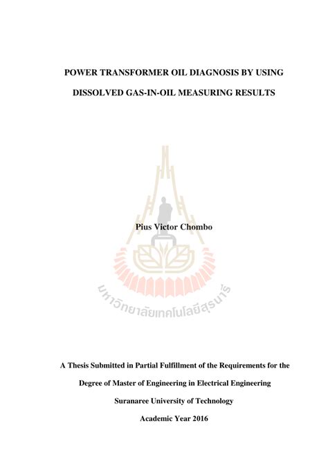 Pdf Power Transformer Oil Diagnosis By Using Dissolved Gas In Oil