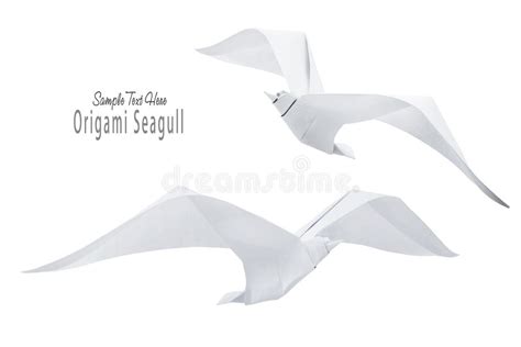 Gaviota De Papel Origami Stock De Ilustración Ilustración De Figura