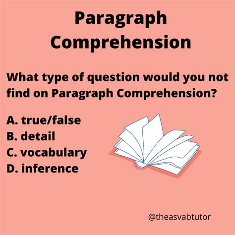 The Asvab Tutor Presents Question About Paragraph Comprehension The Asvab Tutor