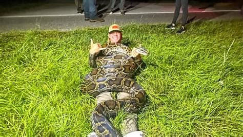 Caught On Camera 18 Year Old Wrangles Massive Python