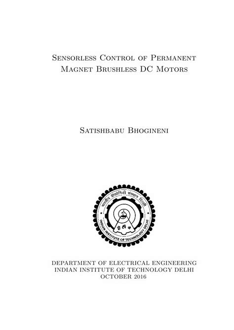 Pdf Sensorless Control Of Permanent Magnet Brushless Dc Motors Dokumentips