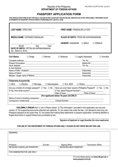 Certified True Copy Of Canadian Passport Application Form Printable