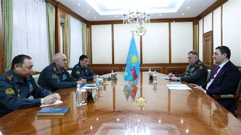 Kazakh Defence Minister Welcomes New Azerbaijani Military Attaché Photo