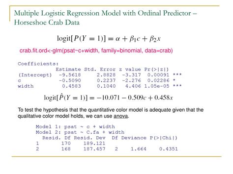 Ppt Logistic Regression Without Interaction Homogeneous Association