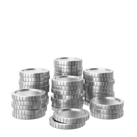 Premium Photo Silver Coin Coins Stack 3d Illustration