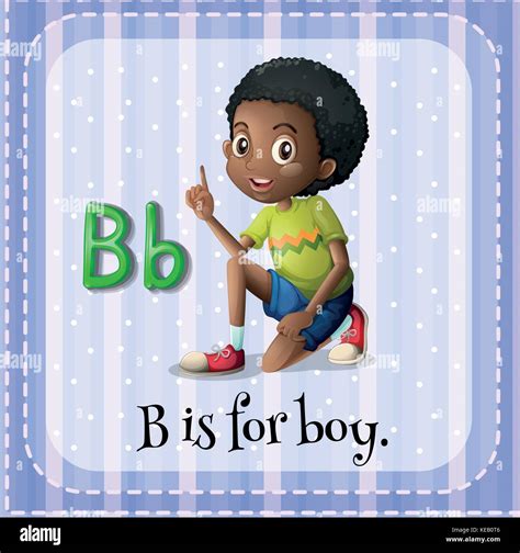 Flashcard Letter B Is For Boy Stock Vector Image And Art Alamy