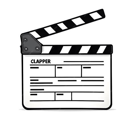 Movie Clapper Board Isolated On White Background Movie Clapper Board
