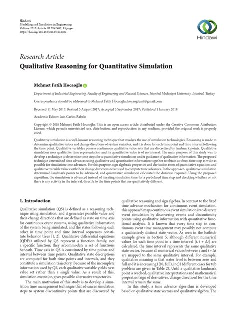 Qualitative Reasoning For Quantitative S Pdf Simulation Function