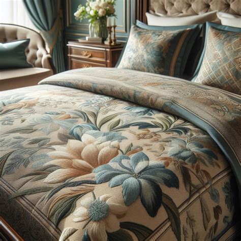Premium Photo Jacquard Bedclothes In Classical Interior