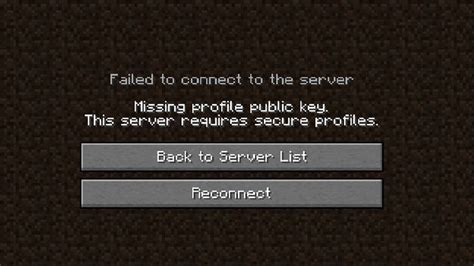 minecraft fix missing profile public key error in java edition