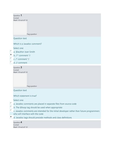 quiz questions question 1 correct mark 1 out of 1 flag question