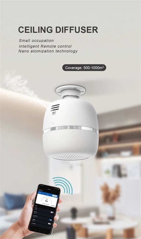 Electric Suspended Ceiling Scent Diffuser Machine 1000m3 Room APP Control Lightweight Fragrance