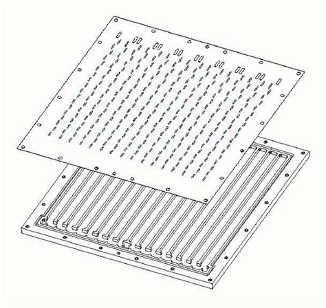 structure of an alternating phase fed single layer slotted waveguide