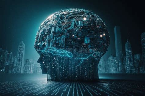 Artificial Intelligence With A Digital Brainai Robot And Futuristic